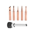 6Pc Copper 900M-T Soldering Iron Tip & Handle Set and Soldering Station ...