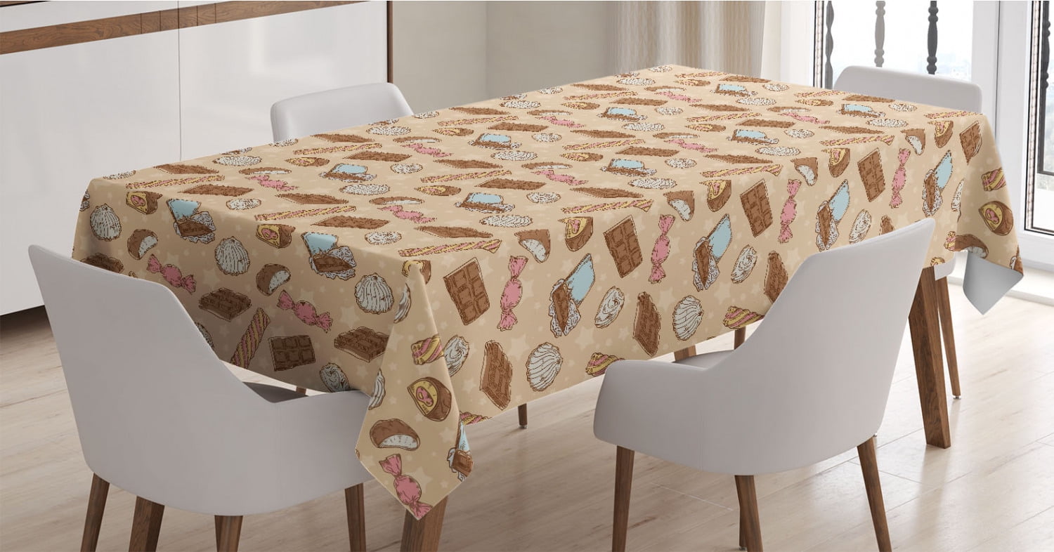 Chocolate Tablecloth, Vintage Sweets Candy Chocolate Bars and ...