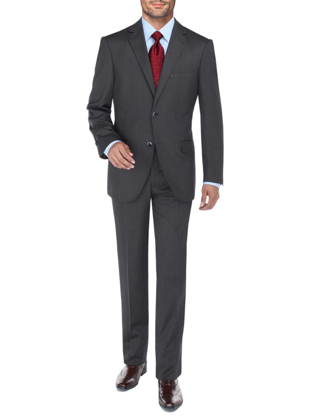 DTI BB Signature Men's Suit 2 Button 2 Piece Jacket Plaid Pant Modern ...