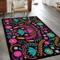 Area Rug for Living Room, Colorful Mexico Non-Slip Indoor Large Carpet ...