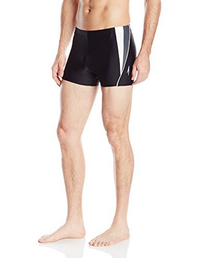 Speedo Mens PowerFLEX Eco Fitness Splice Square Leg Swimsuit - Walmart ...