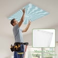 1 Pcs Sky Blue Radiant Sun Fluorescent Light Covers Abstract Wavy ...
