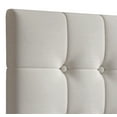 Castle Place Upholstered Button Tufted Linen Headboard, Warm Grey ...