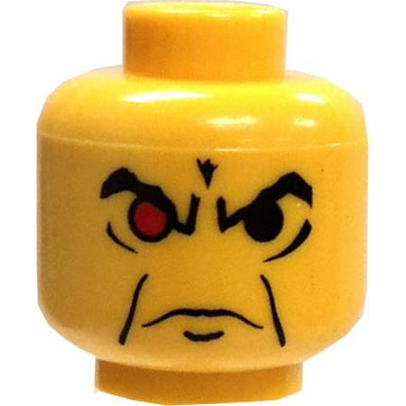 LEGO Minifigure Parts Angry Eyebrows & One Red Eye Loose Head [Yellow ...