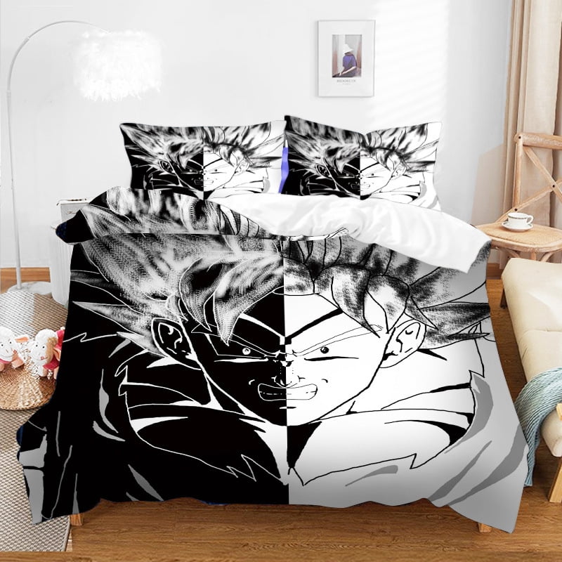 Japanese Anime Dragon Ball Bed Sets Classic Manga Goku Patterns Duvet