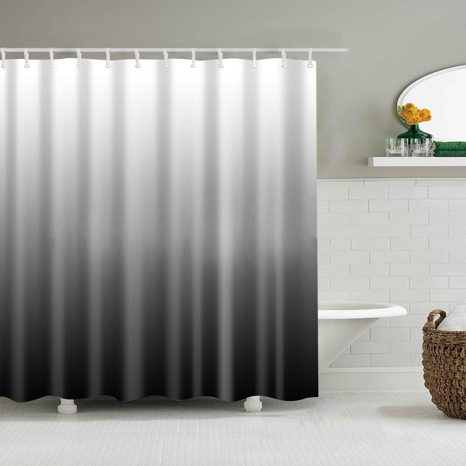 Click here for Matoen12 Gradient Black White Shower Curtain  1 Pa... prices