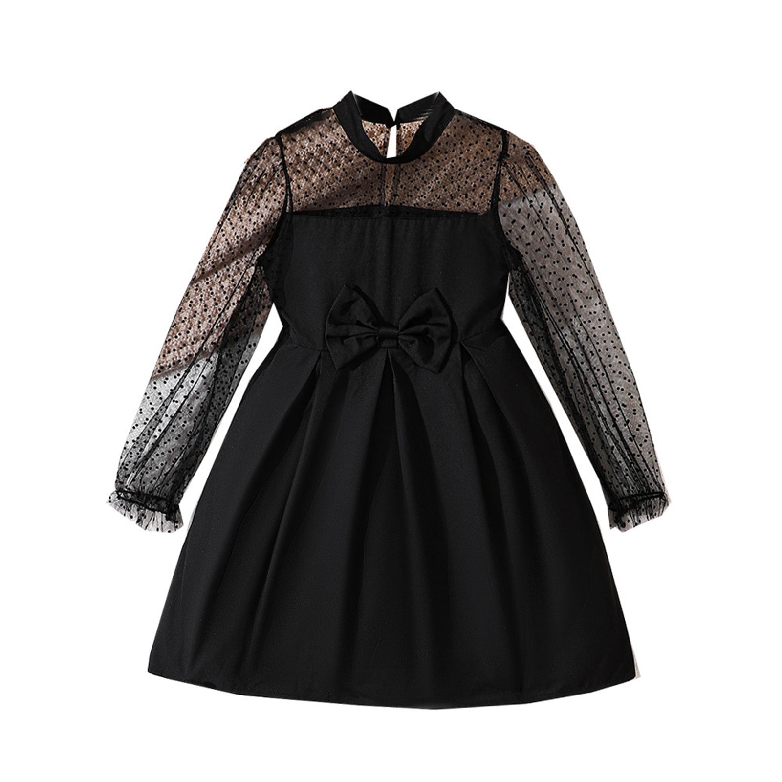 Bnwani Beach Dresses Kid Girl Long-sleeved Little Black Bnwani Beach Dresses Kid Girl Long-sleeved Little Black