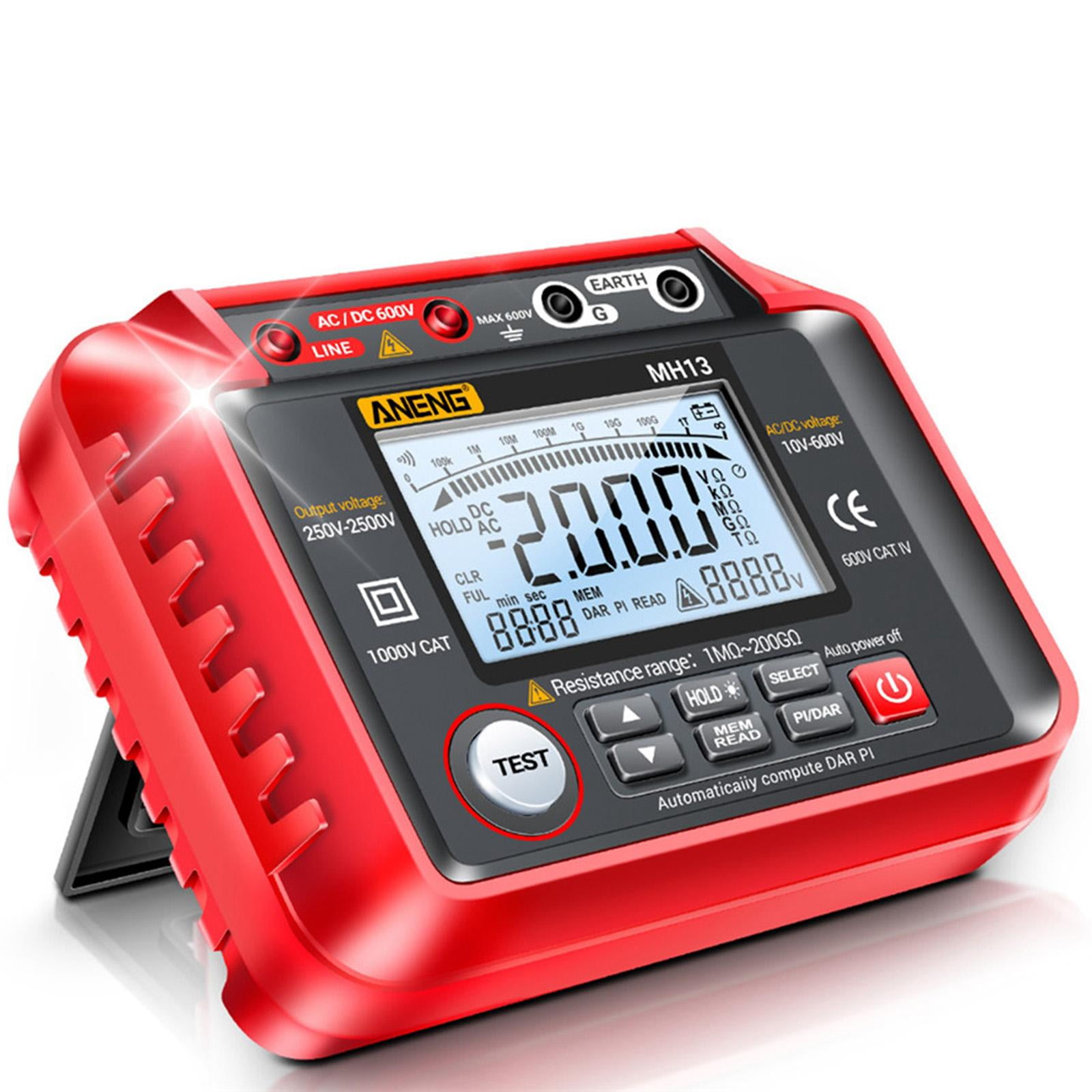 Megóhmetro digital profesional Megóhmetro eléctrico Pantalla LCD ...