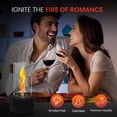 EAST FLAME Portable Mini Fireplace Tornado Flame Metal Tabletop Fire ...