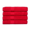 Ample Decor Bath Towel for Bathroom 30X54 inch 100% Cotton - 4pcs Red ...