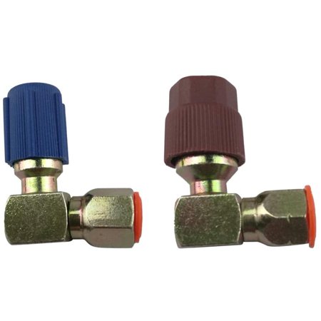 A/C High & Low Side Coupler R12 to R134a Adapter 90 Degrees Quick ...