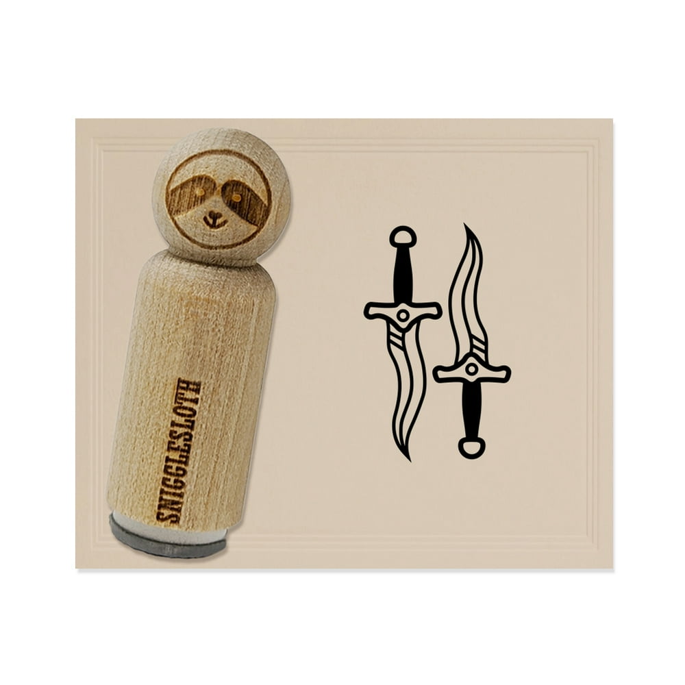 Daggers and Knives for a Thief or Rogue Rubber Stamp for Scrapbooking ...