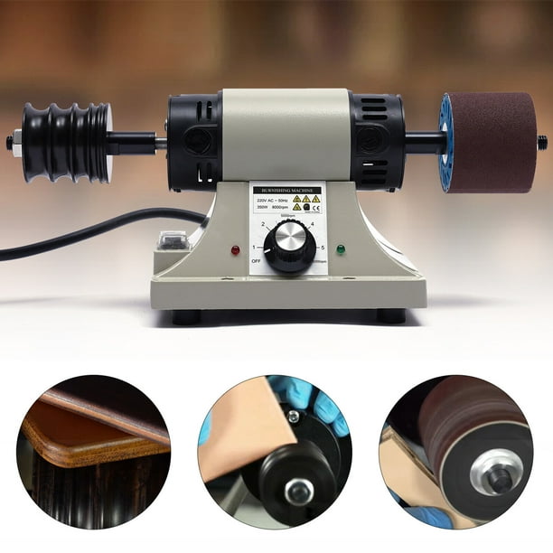 Flkoendmall 350W 8000RPM Electric Leather Polishing Burnishing Leather ...