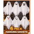 Ayieyill Halloween Hanging Ghosts Outdoor Decoration(6 Pack), Cute ...
