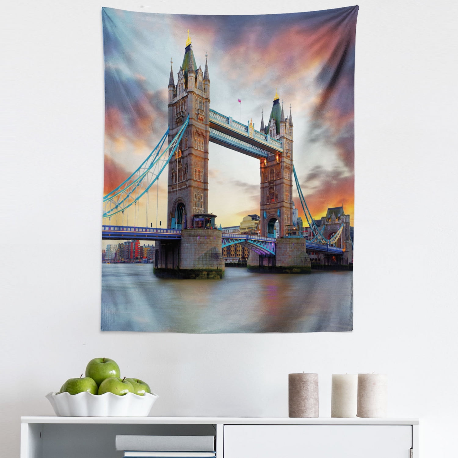 London Tapestry, Historic Old Tower Bridge London British Kingdom ...