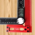 200MM Scale Ruler L-Type Hole Ruler Aluminum Alloy Woodworking Scribing ...
