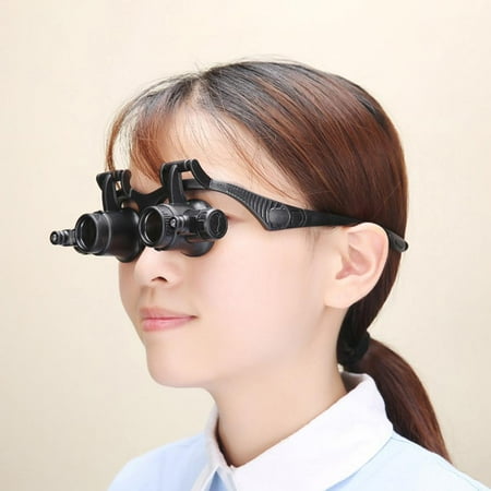 Peggybuy Head Wearing Magnifier Glasses with LED Observation Magnifying ...