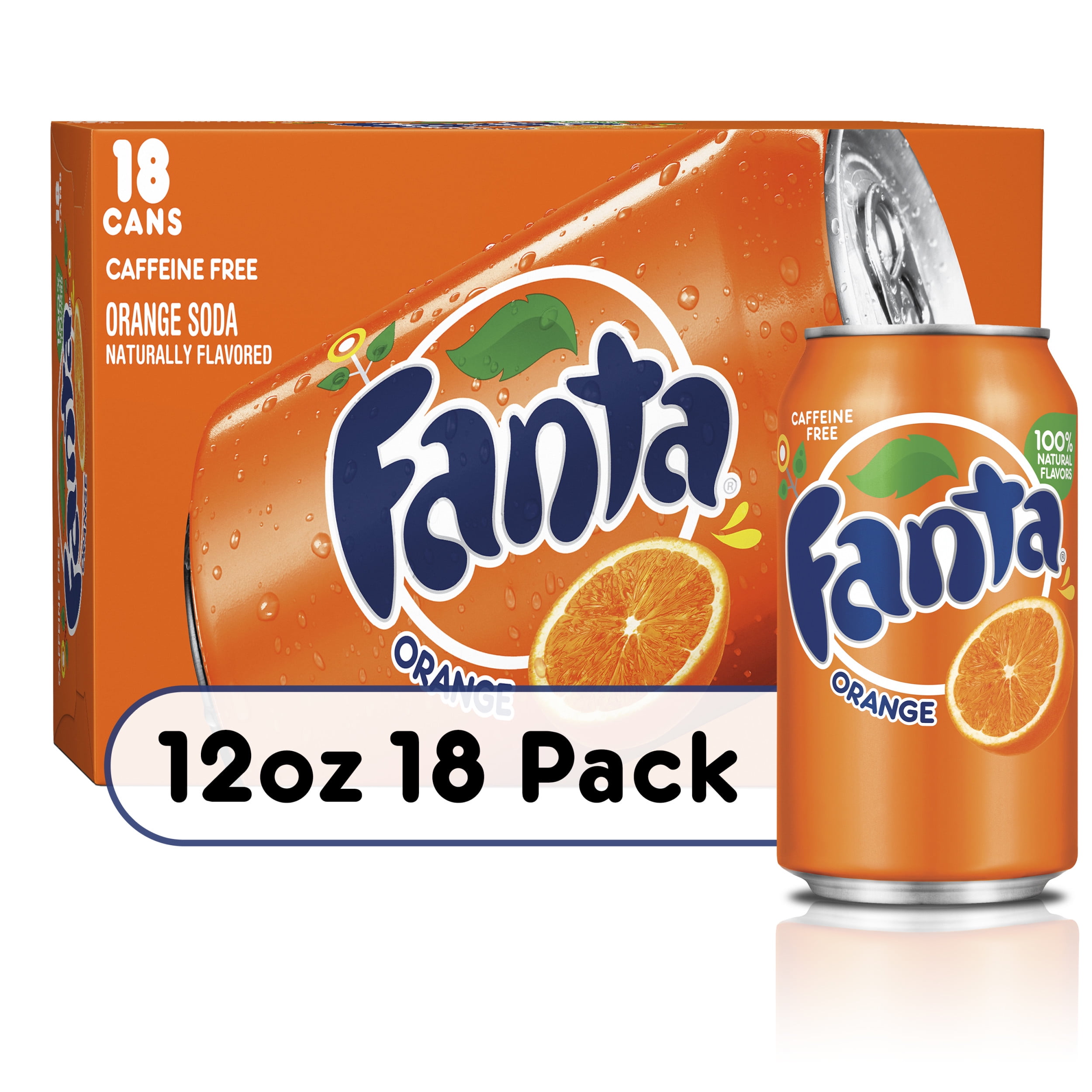 Fanta Orange Soda Fruit Flavored Soft Drink, 12 fl oz - Walmart.com