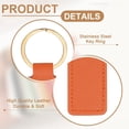 16pcs Leather Keychain Blanks,72mm Sublimation Blanks PU Key Chain ...