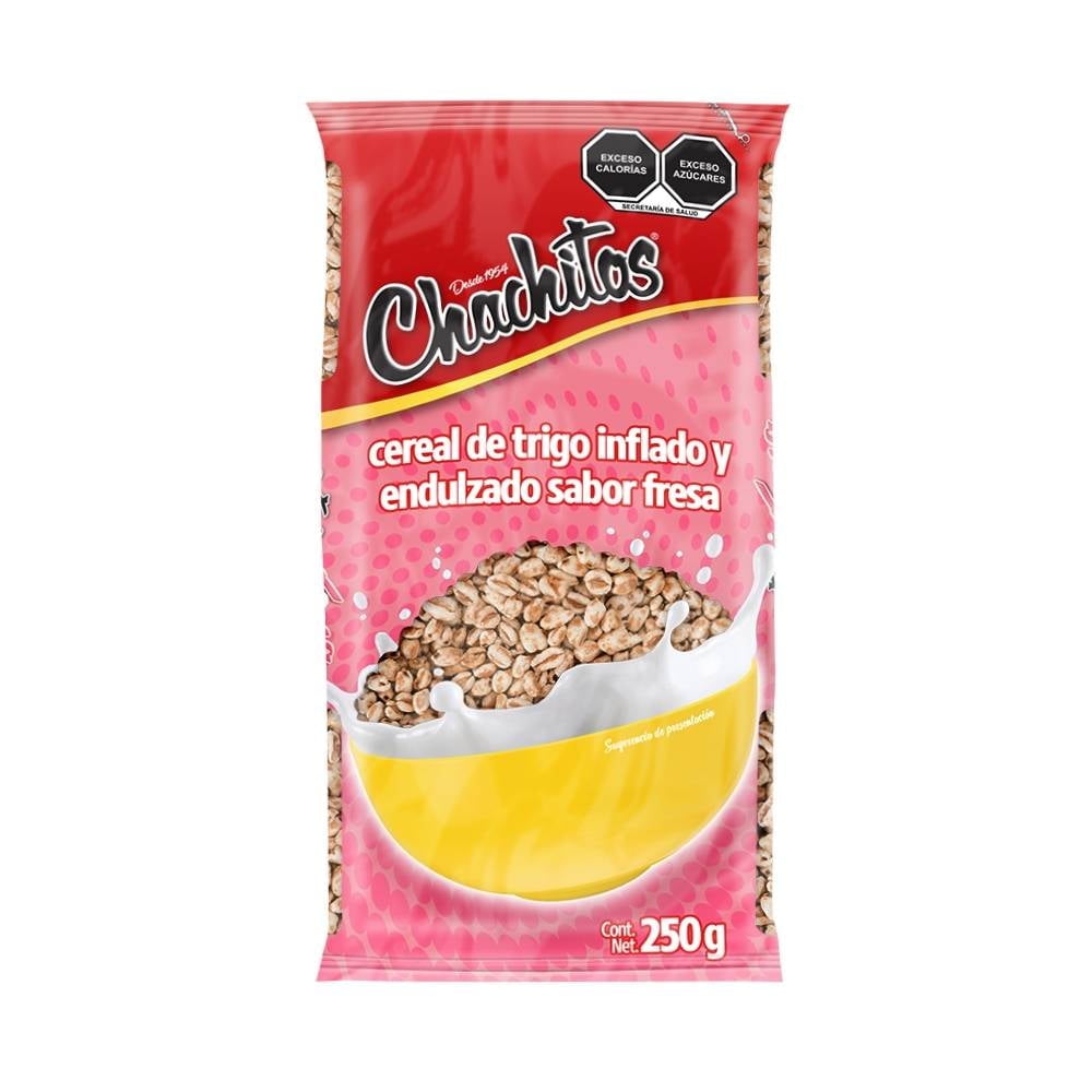 Cereal de trigo inflado Chachitos fresa 250 g | Walmart en línea