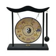 Gong Ornament Mini Chinese Gong with Stand, Feng Shui Gong Brass ...