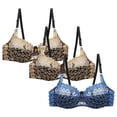 3 Pcs Plus Size Lace Bras for Women Lightweight Underwire Push Up ...
