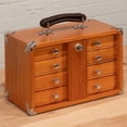 Gerstner International Wood 4-Drawer Mini Portable Chest w/ Handle, Red ...
