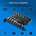 YEELIYA 8-Port USB PCIe Card, 10Gbps Computer Network Hub, USB to PCIe ...