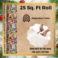 Looney Tunes Gift Wrapping Paper, 25 Sq ft (2 Rolls) Premium Gift Wrap ...