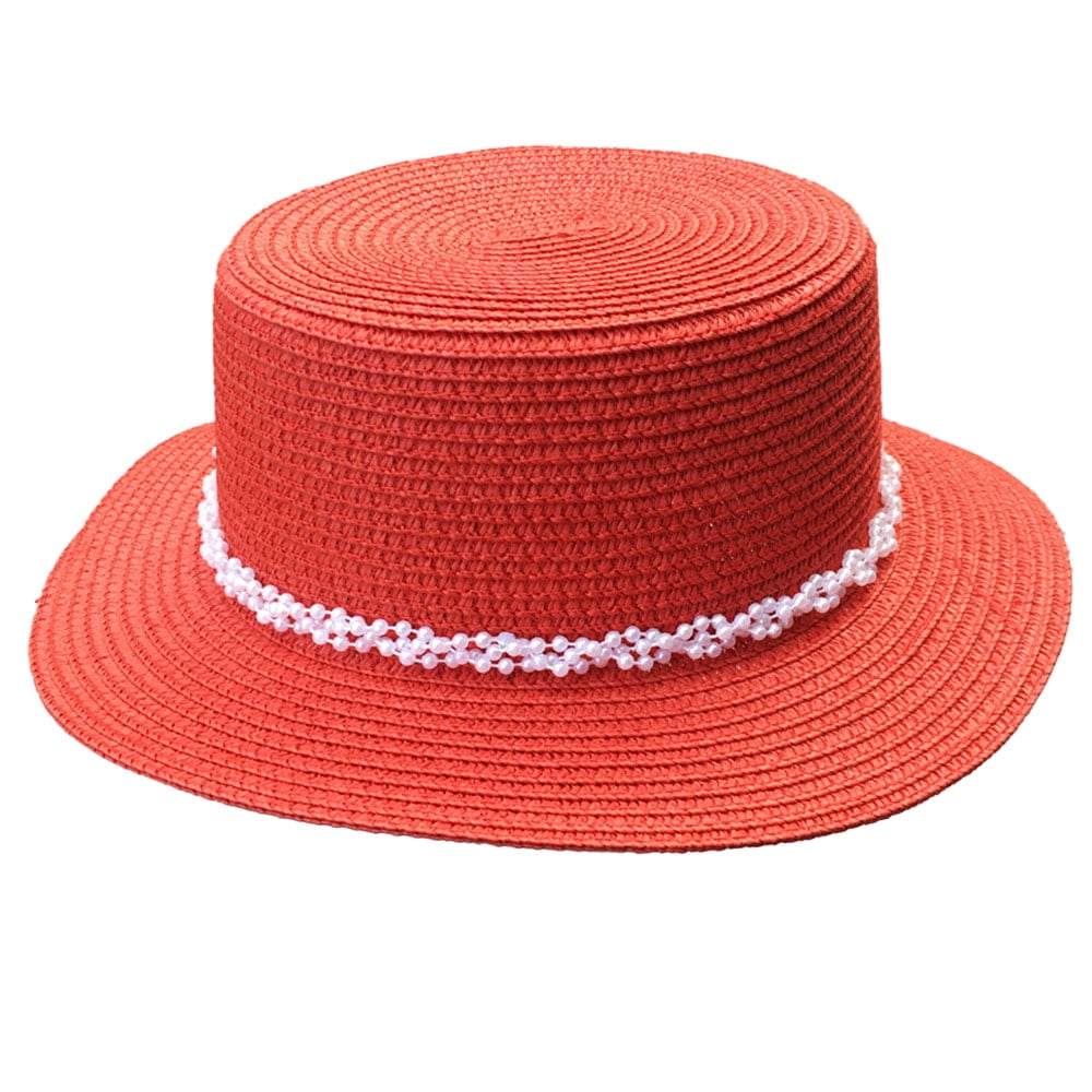 52-54 cm hat circumference children's pearl top hat flat top wide ...