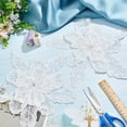 2pc Flower Multi-Layer Polyester & Sequin Embroidery Appliques Costume ...