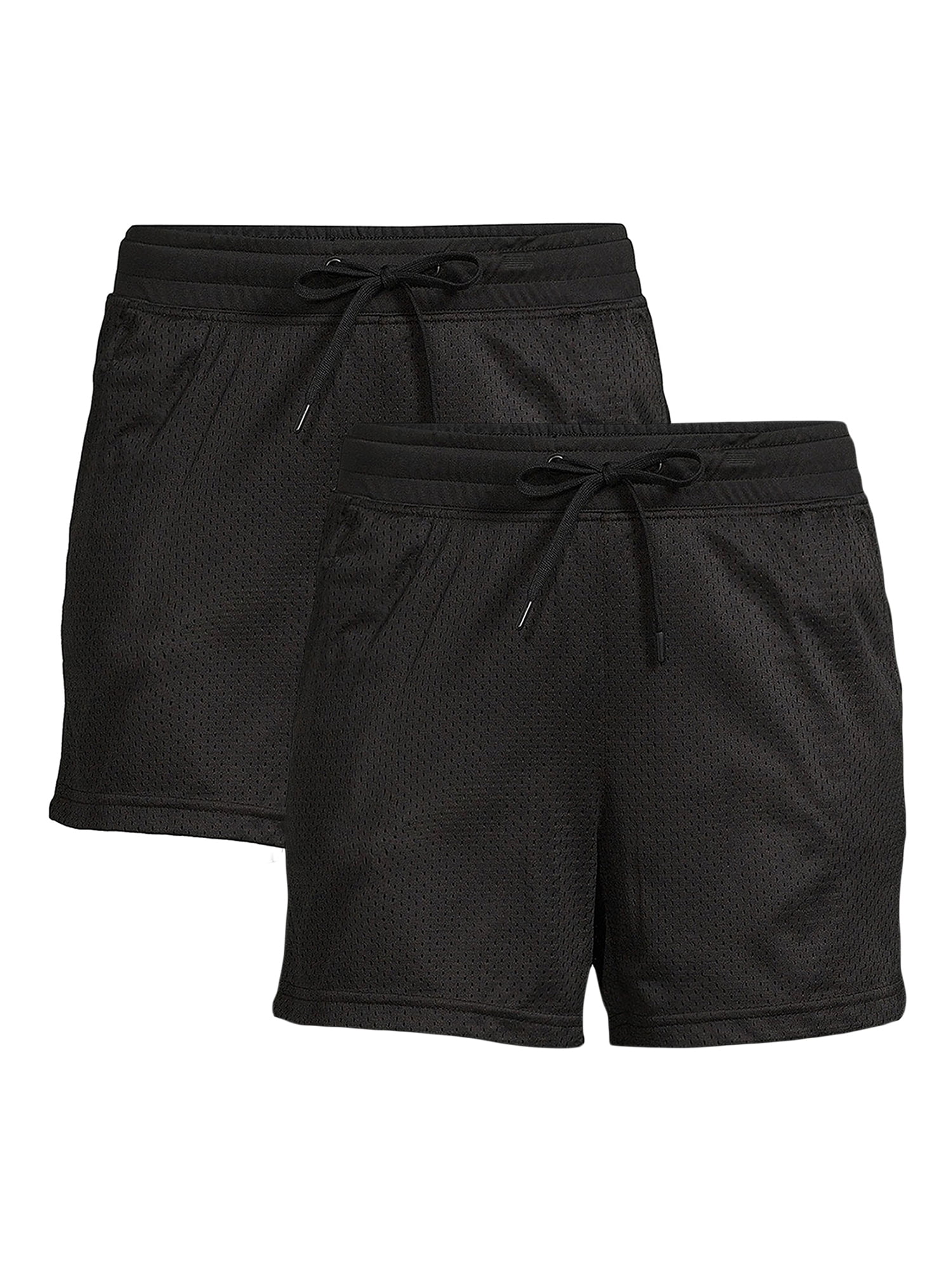 Athletic Works Women's Mesh Shorts with Pockets, 2-Pack - Walmart.com