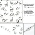 50Pcs 5 Style Stainless Steel Lobster Claw Clasps Parrot Trigger Clasps ...