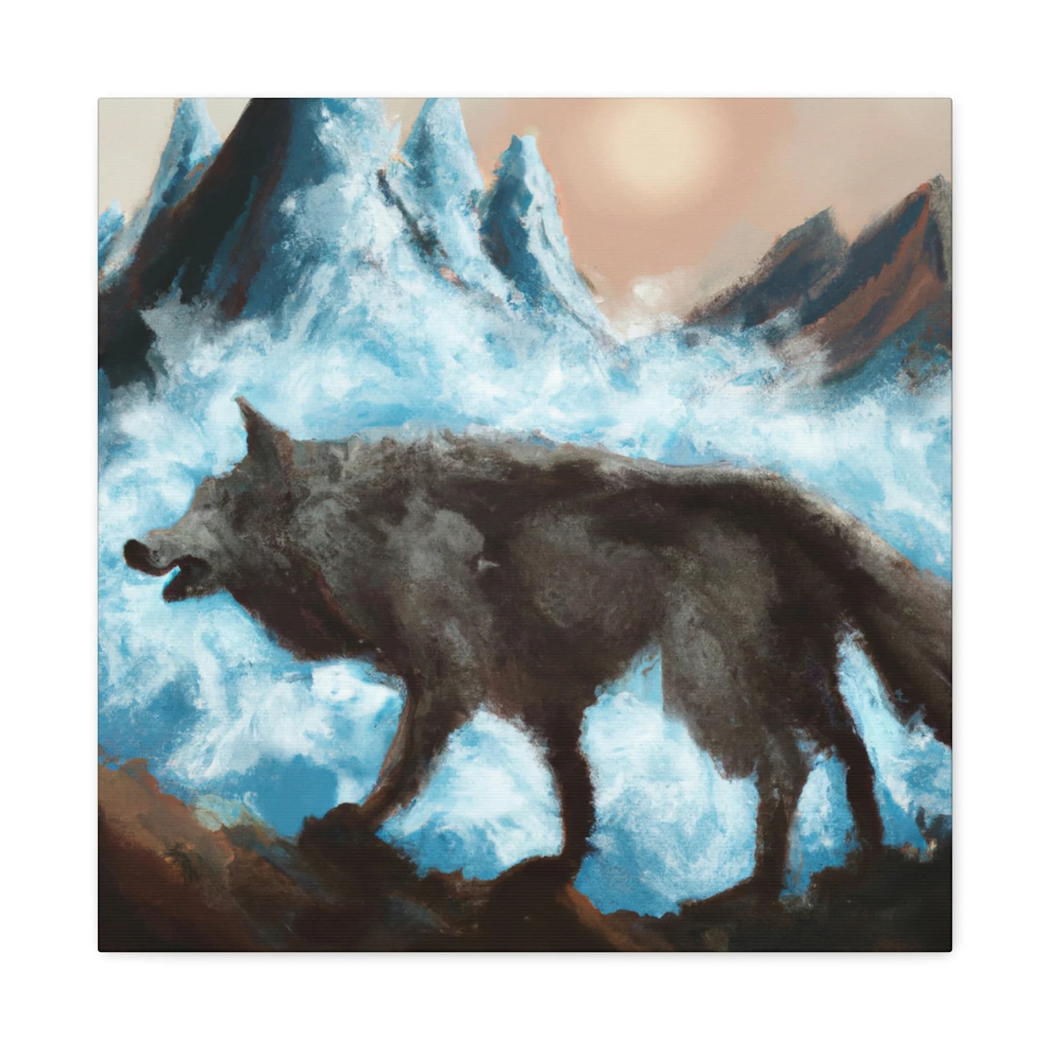 Wolf Staring Majesty - Canvas - Walmart.com