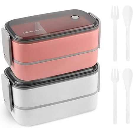 Bento Box Adult Lunch Box for Kids, NatraProw 2 Pack Leak-proof Bento ...