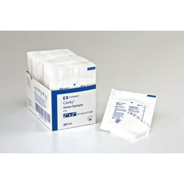 Curity Sterile Drainage Dressing Gauze, 4 X 4 Inch Square, 2 per Pack ...