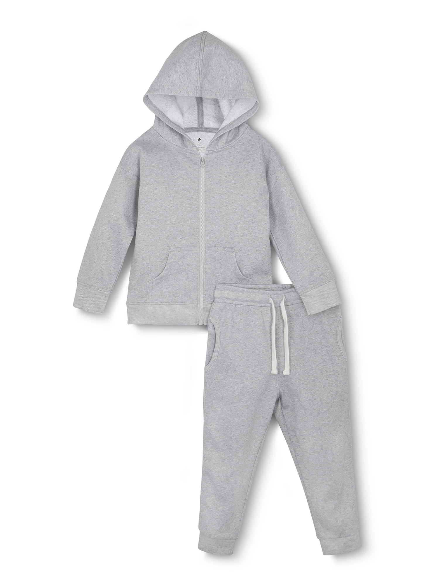 Little Star Organic Toddler Unisex 2 Pc Long Sleeve Hoodie and Jogger ...