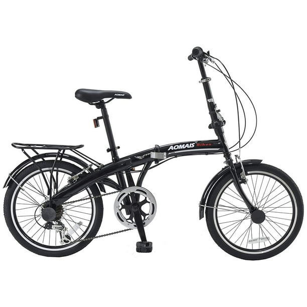 Uenjoy 20" Folding Bike Foldable Mountain Bike Shimano 6 Speed Bicycle ...