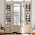 Butterfly Flower Window Privacy Film, Watercolor Pink Rose Floral Black ...