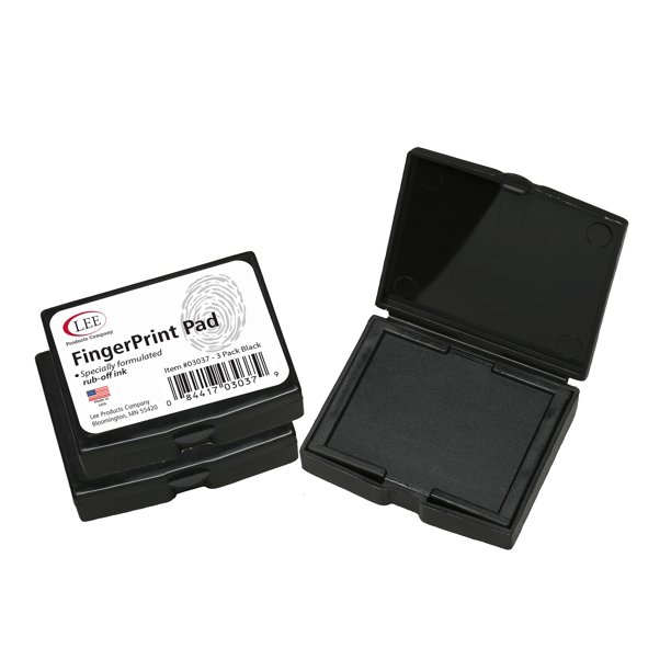 Lee Products Inkless Fingerprint Pad, Black Ink 03037 - Walmart.com ...