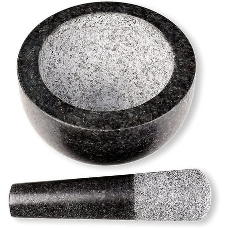 Mortar With Pestle - Anthracite Granite Mortar Set With Stone Mallet ...