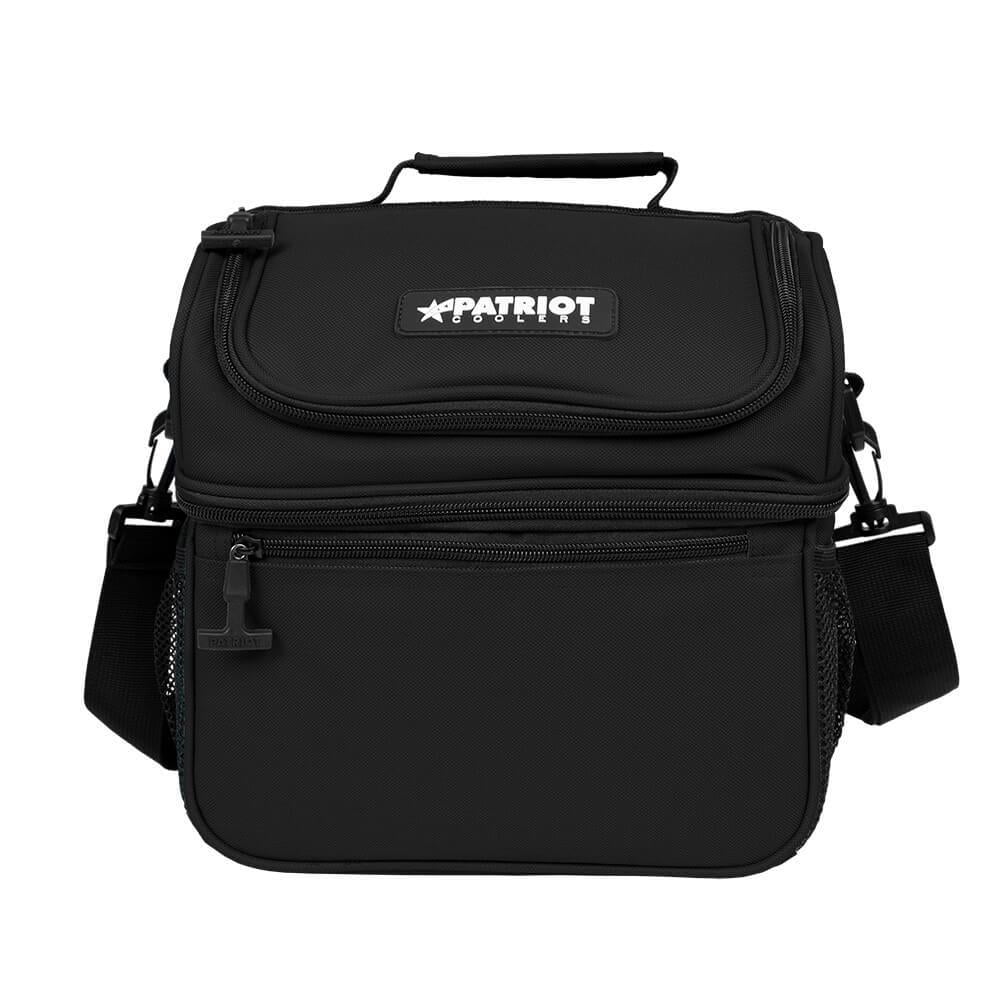 Patriot Coolers Lunch Box Duo, Black, Insulated Dual Compartments ...