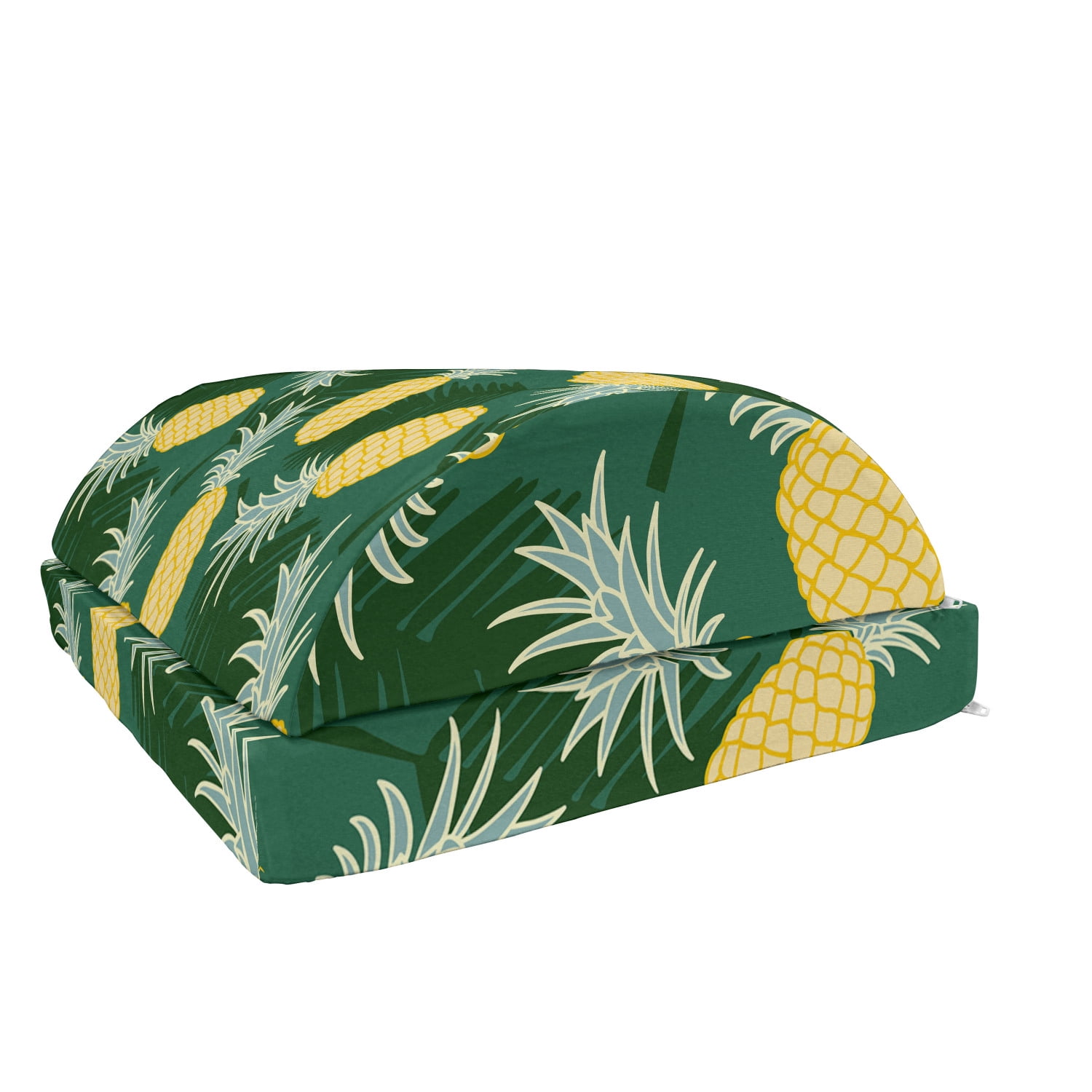 Hawaii Foot Rest, Monochrome Palm Leaves with Exotic Pineapples ...