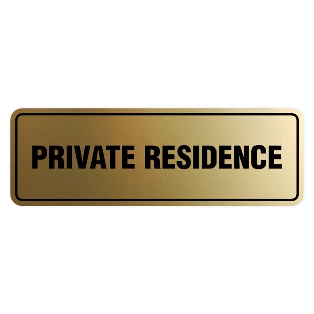 Signs ByLita Standard Private Residence Sign (Brushed Gold) - Large ...