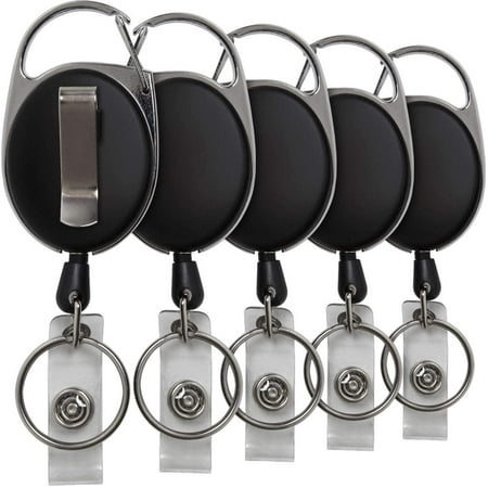 5 Pcs Retractable ID Badge Holder Key Key Role Clip | Walmart Canada