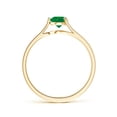 2wist Designs 18K Yellow Gold Plated Solitaire Ring Round Emerald Green ...
