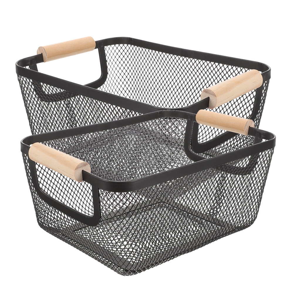 Click here for Goohochy 2pack Black Wire Organizer Baskets Bathro... prices