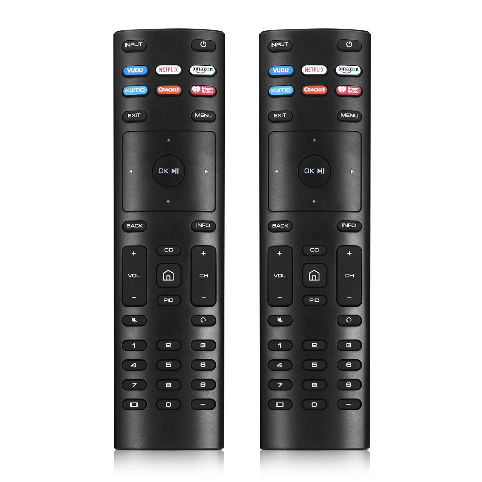 2 Pcs Universal Remote Control Xrt136 For Vizio All Led Lcd Hd 4k Uhd