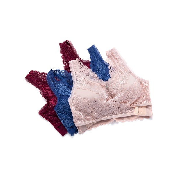 DODOING - 2 Pcs/3 pcs Womens Sexy Lace Padded Bra Sport Crop Top ...