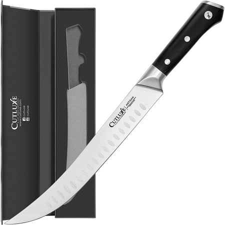 CUTLUXE Cimitar Knife – 10 Inch Butcher & Breaking Knife – Forged High ...